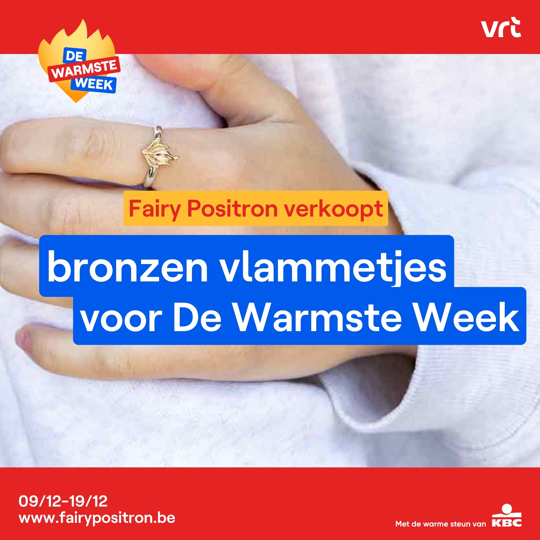Bronzen vlammetjes voor De Warmste Week